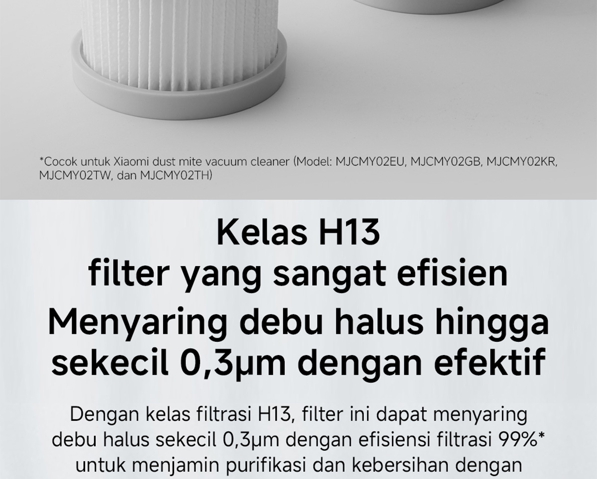 Jual Xiaomi Dust Mite Vacuum Cleaner Filter (2-pack) | Filter 4 lapis ...