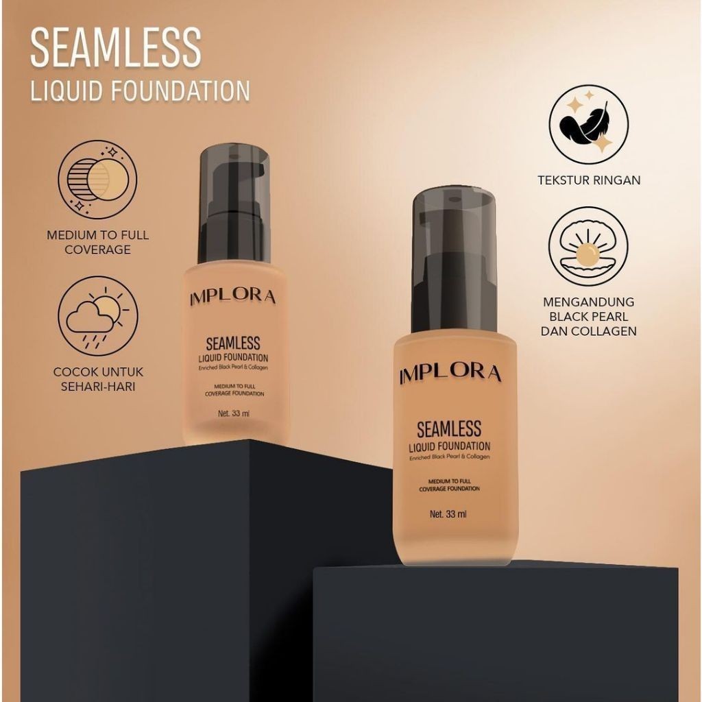 Jual IMPLORA Seamless Liquid Foundation l Ayah Bunda Mart | Shopee ...