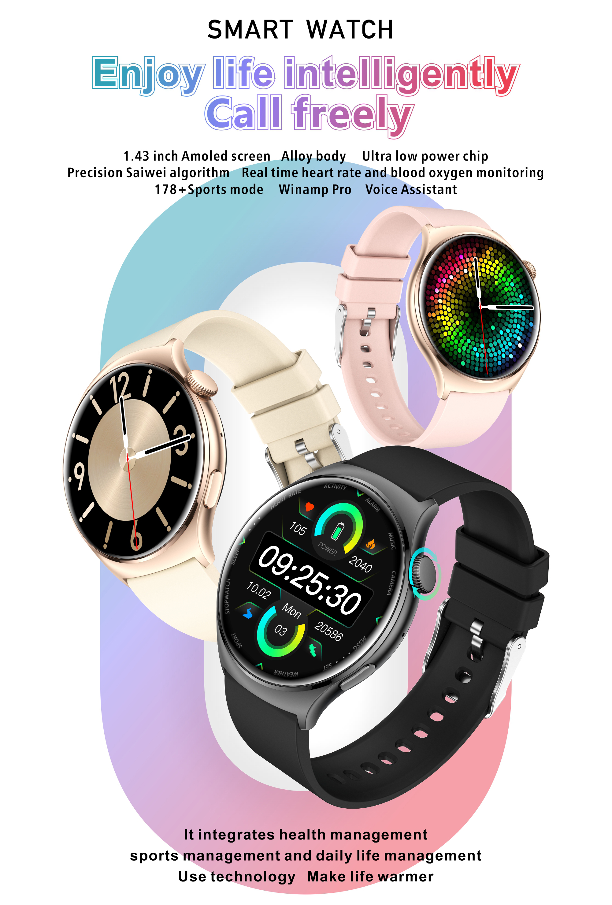 Jual Aolon Mars R3 Smartwatch Original Amoled 1.43inch Running Pace ...
