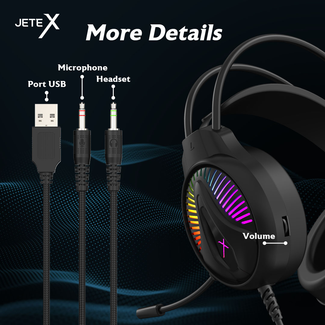 Jual Headset Gaming headphone JETE GS1 with RGB Light - Garansi 2 Tahun ...