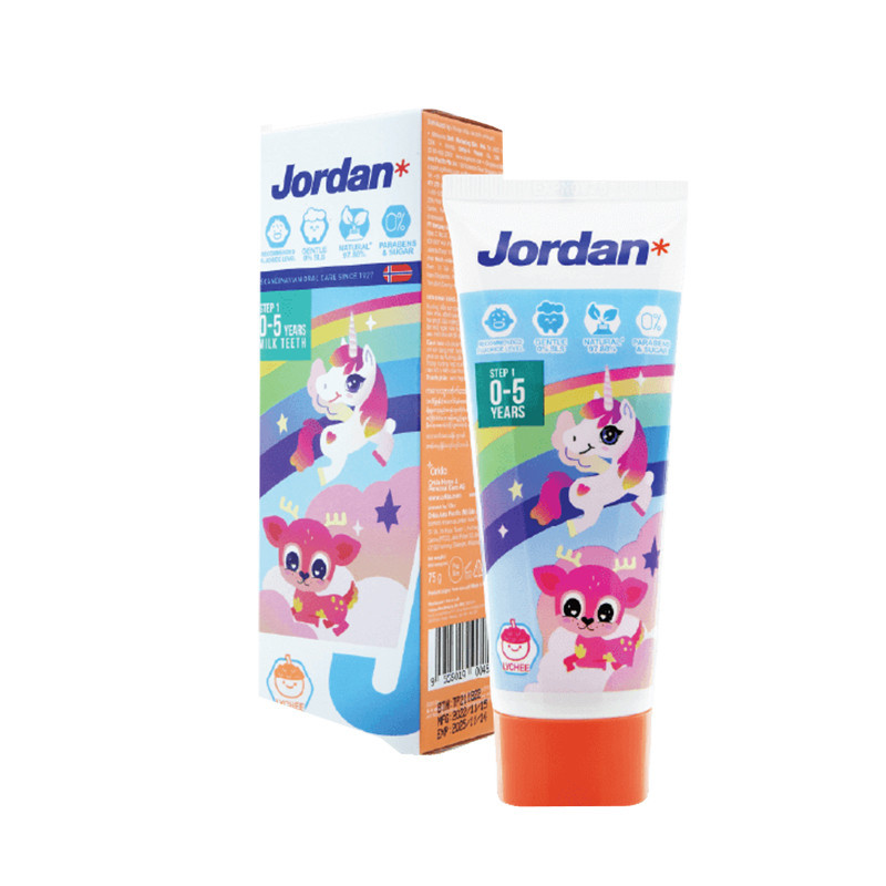 Jual Jordan Oral Care Kids Toothpaste Step 1/Pasta Gigi 75g | Shopee ...