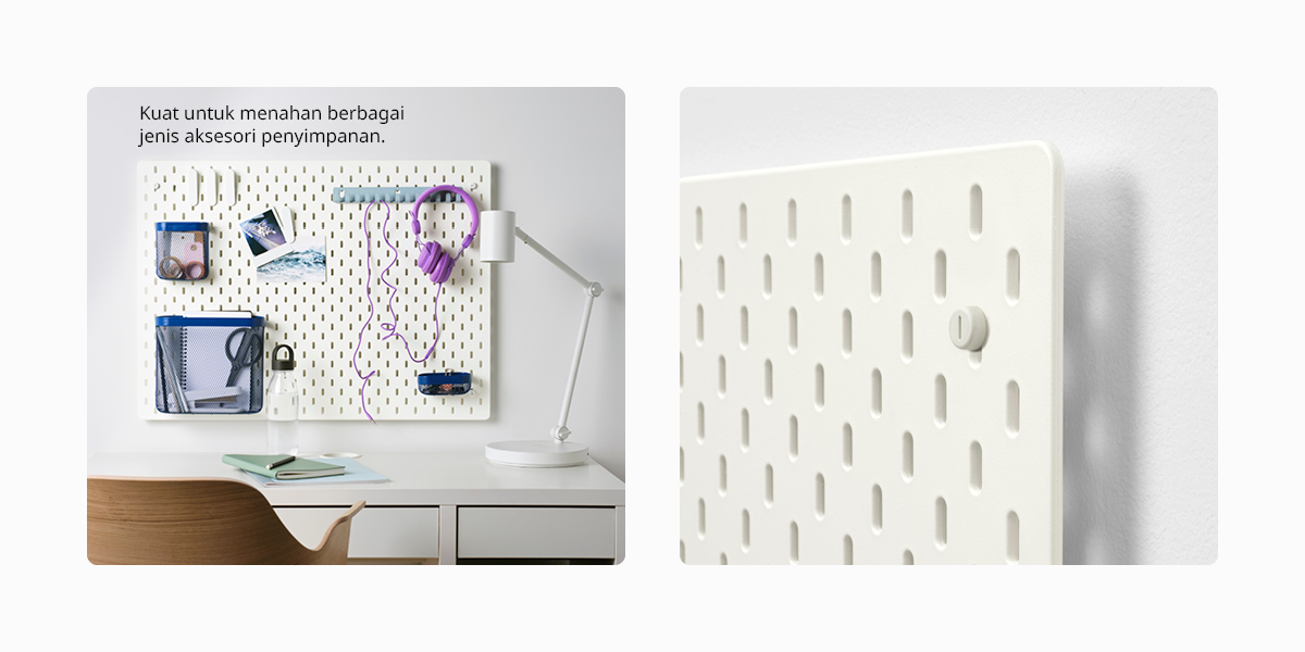 Jual IKEA SKADIS Papan Berlubang Pegboard Putih 56x76 cm | Shopee Indonesia