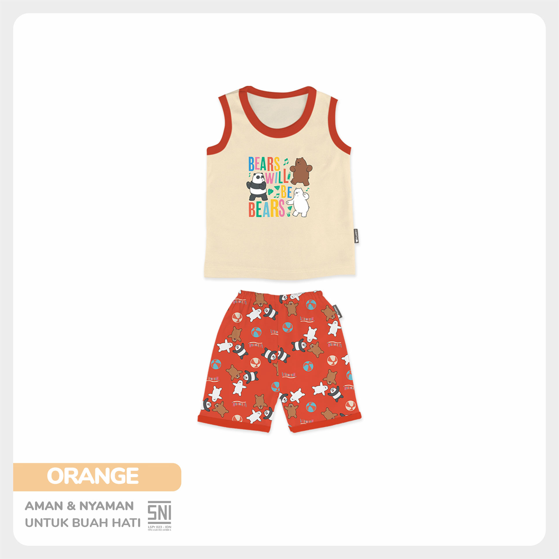 Jual FLUFFY Setelan Kutung Celana 3/4 We Bare Bears Daily (Isi 1Pasang) SKD3X WPD L1234 | Shopee ...