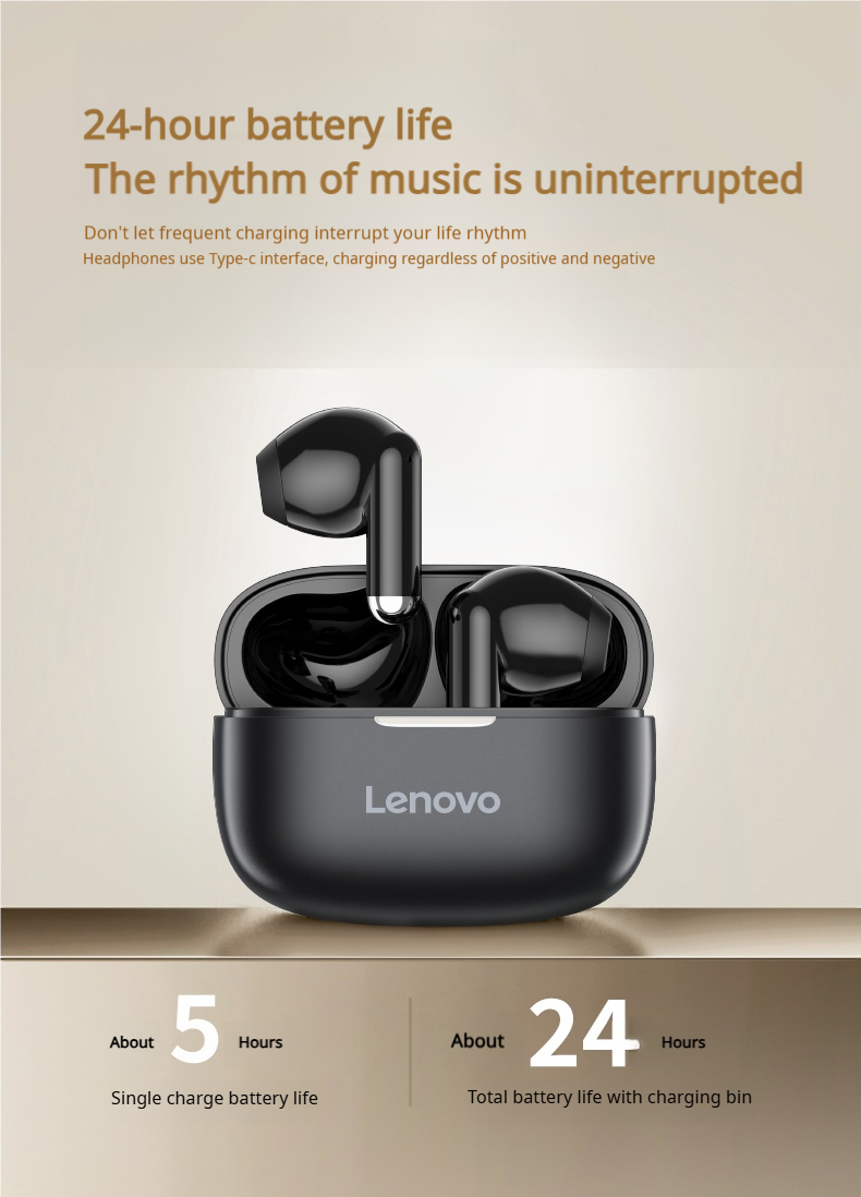 Jual ZNP X Lenovo EA110 TWS Bluetooth Earphone Mini Earbuds Noise Reduction Headset Wireless ...