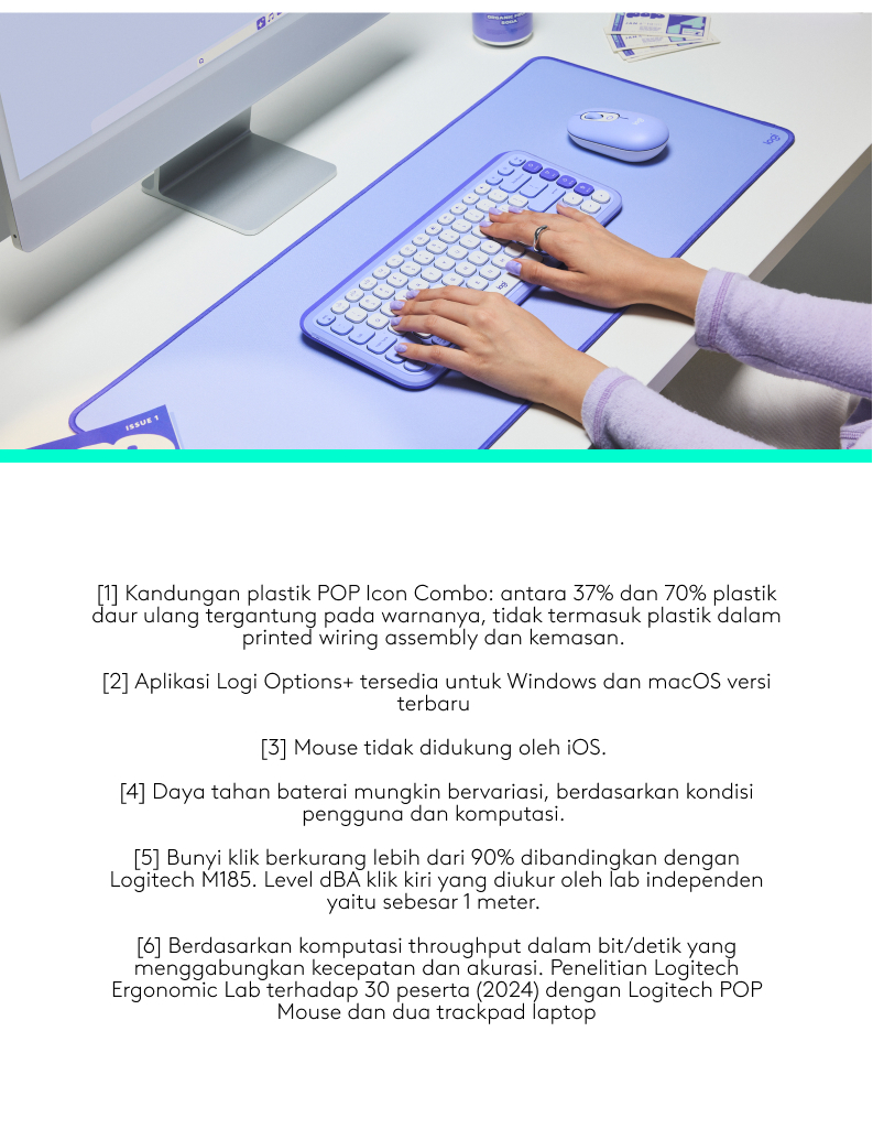 Jual Logitech POP ICON COMBO, Kombo Keyboard dan Mouse Bluetooth ...