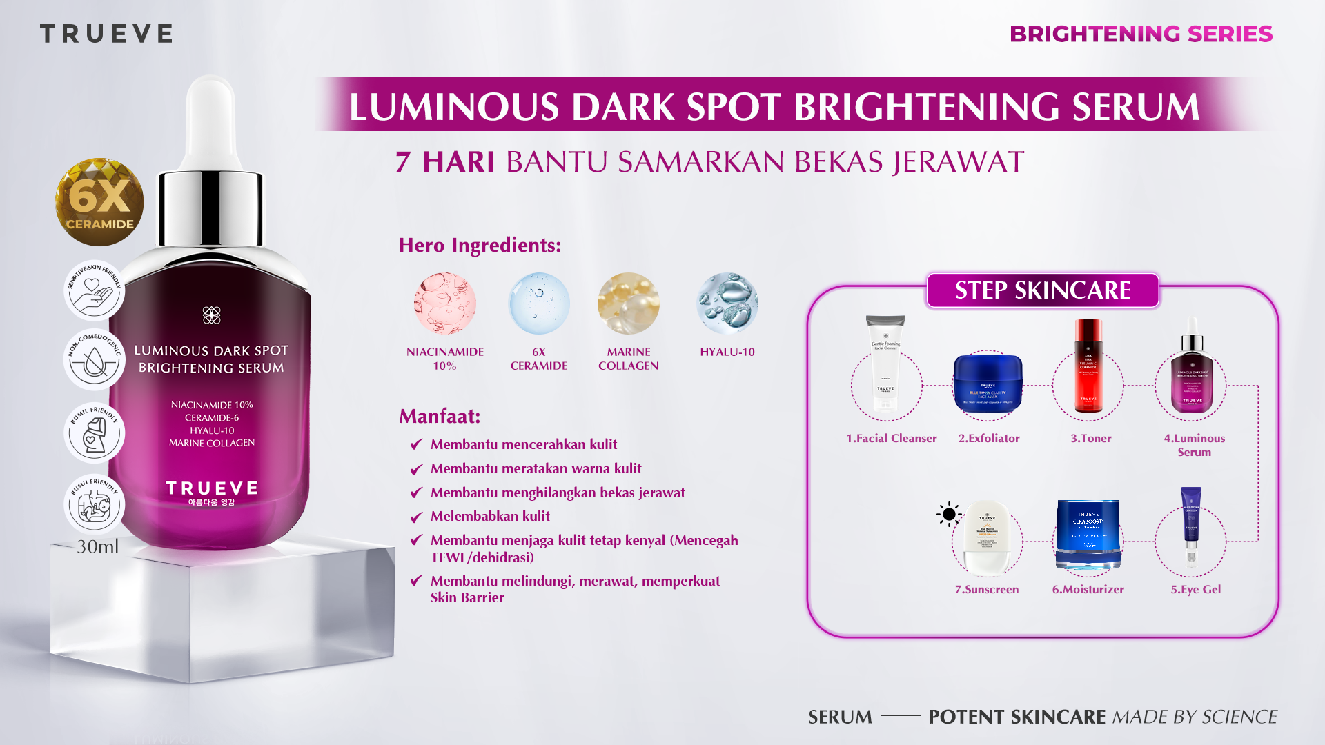 Jual TRUEVE Serum for All Skin Goals (Luminous dark spot, Acne care ...