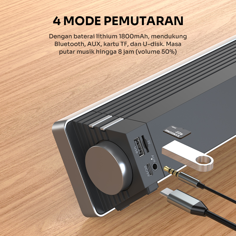 Jual ROBOT Soundbar Speaker RB680 Wireless 5.3 Sky Sound Field 75° Dual ...