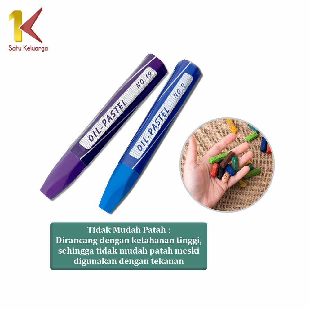 Jual EC Satu Keluarga Crayon Oil Pastel Isi 24 Warna A99 Set Krayon ...