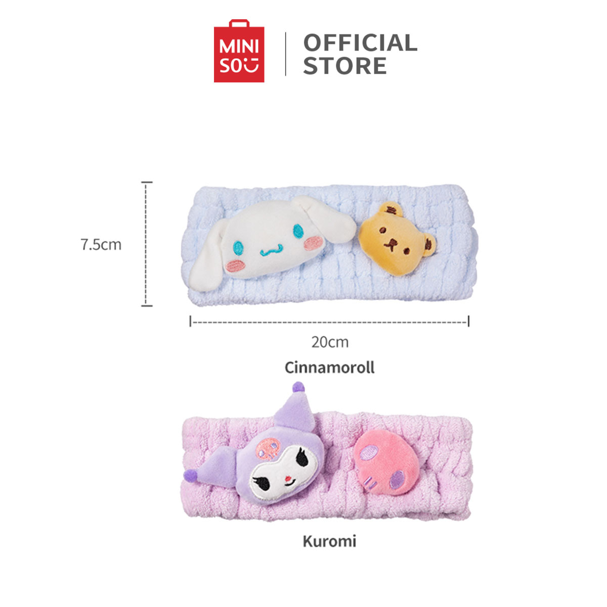 Jual Miniso Hair Band Ikat Rambut Cartoon Absorbent Hair Band ...