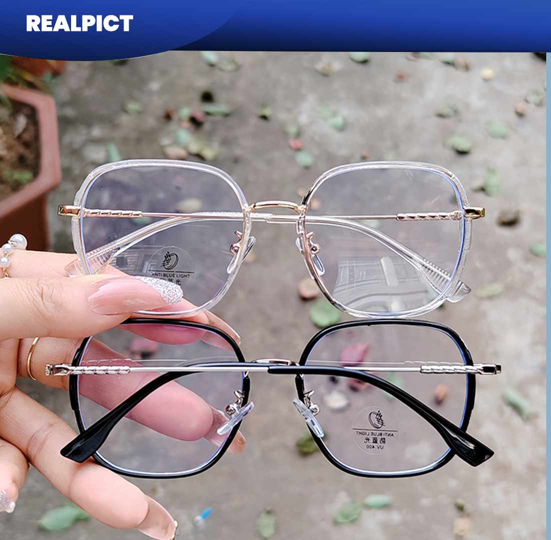 Jual IOOI Eyewear - Frame Kacamata Kotak Metal TR 90 Bisa Custom Lensa ...