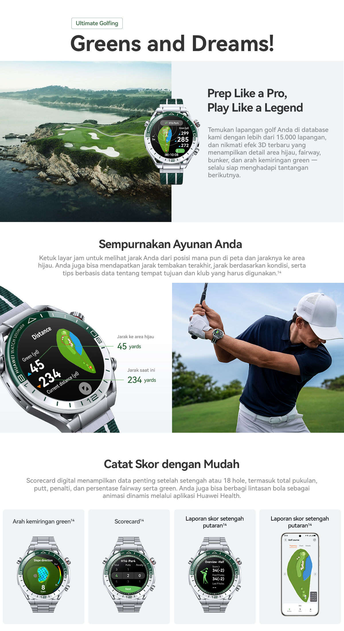 Jual HUAWEI WATCH Ultimate Green Smartwatch | Zirconium-based Liquid ...