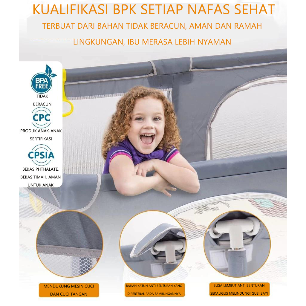 Jual Pagar Bayi Bermain Pembatas Kasur Pagar Mainan Anak Playground ...