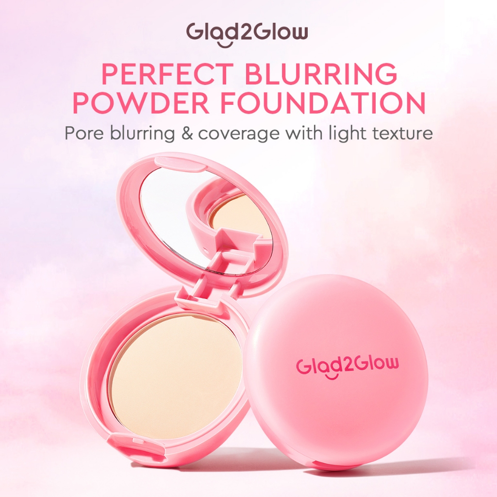 Jual Glad2Glow Makeup Series|Perfect Blurring Pwd Foundation-Perfect Cover Cushion| Merah Jingga ...