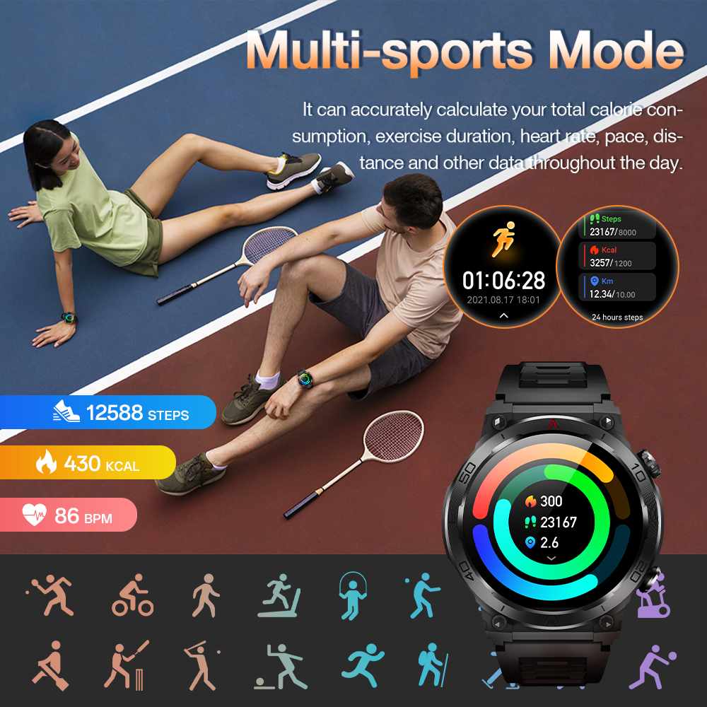 Jual Aolon Navi R2 Smart Watch GPS Tracking Map Bluetooth Call SOS IP68 ...