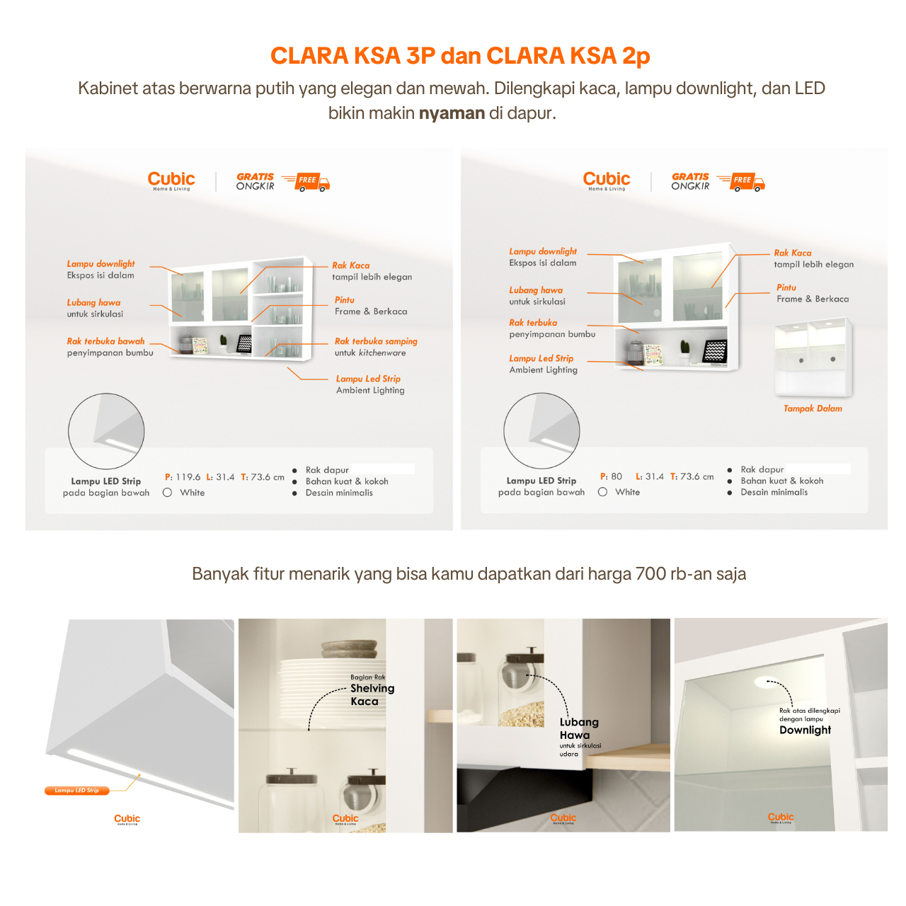 Jual Cubic Kitchen Set Minimalis / Kabinet Dapur / Rak Dapur Basah ...