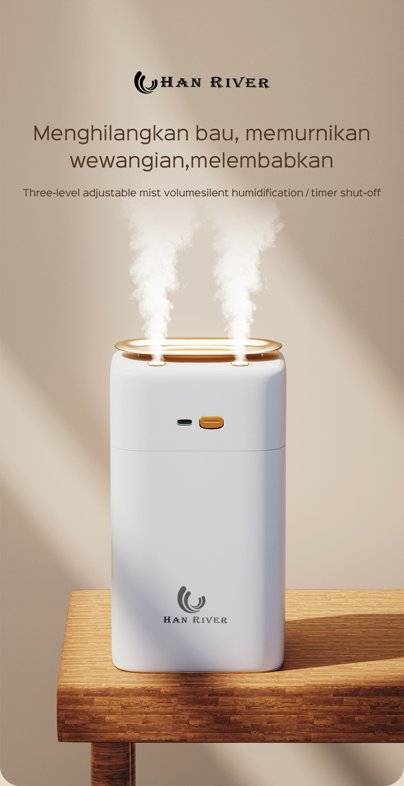 Jual HAN RIVER Humidifier 1.3L Large Capacity Diffuser Aromatherapy ...