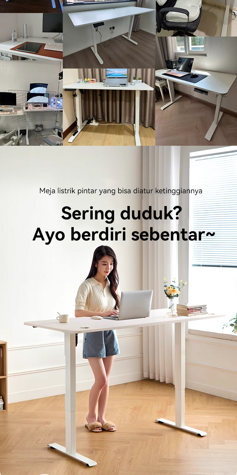 Jual 【Uji Coba Gratis 30 Hari】YISONG Meja Angkat Listrik/Meja Komputer ...