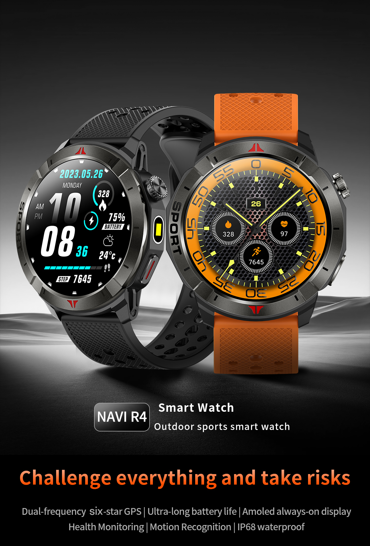 Jual Aolon Navi R4 New Smartwatch Dual GPS 6-satellite Positioning ...