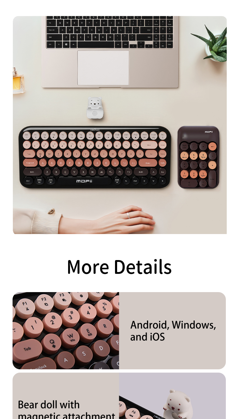 Jual MOFii Keyboard Wireless Bluetooth + 2.4G Cute baterai gratis ANNI ...
