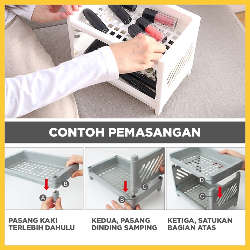 Jual Paus Biru - Rak Serbaguna Portable Murah / Meja Plastik Kosmetik ...