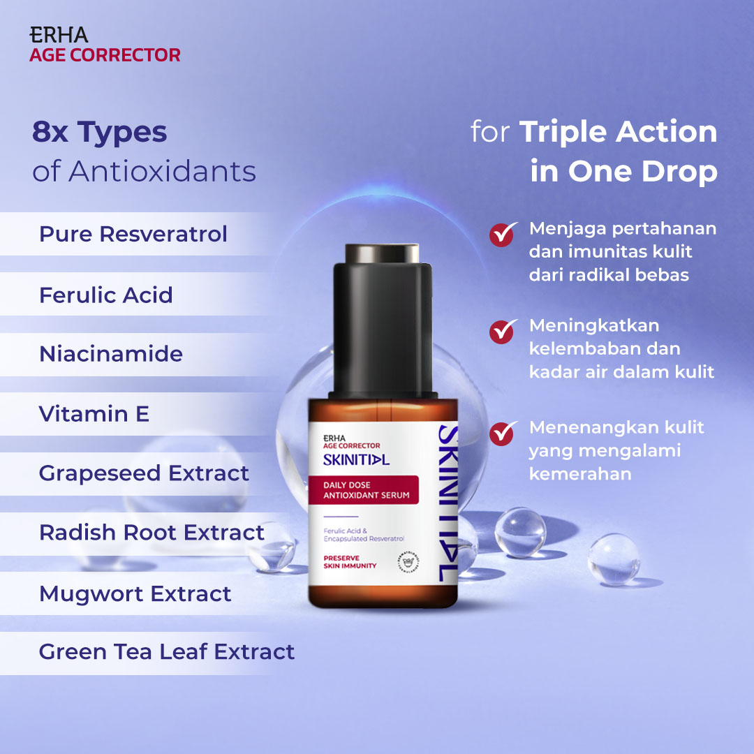 Jual ERHA Age Corrector Skinitial Daily Dose Antioxidant Serum 20 ml ...