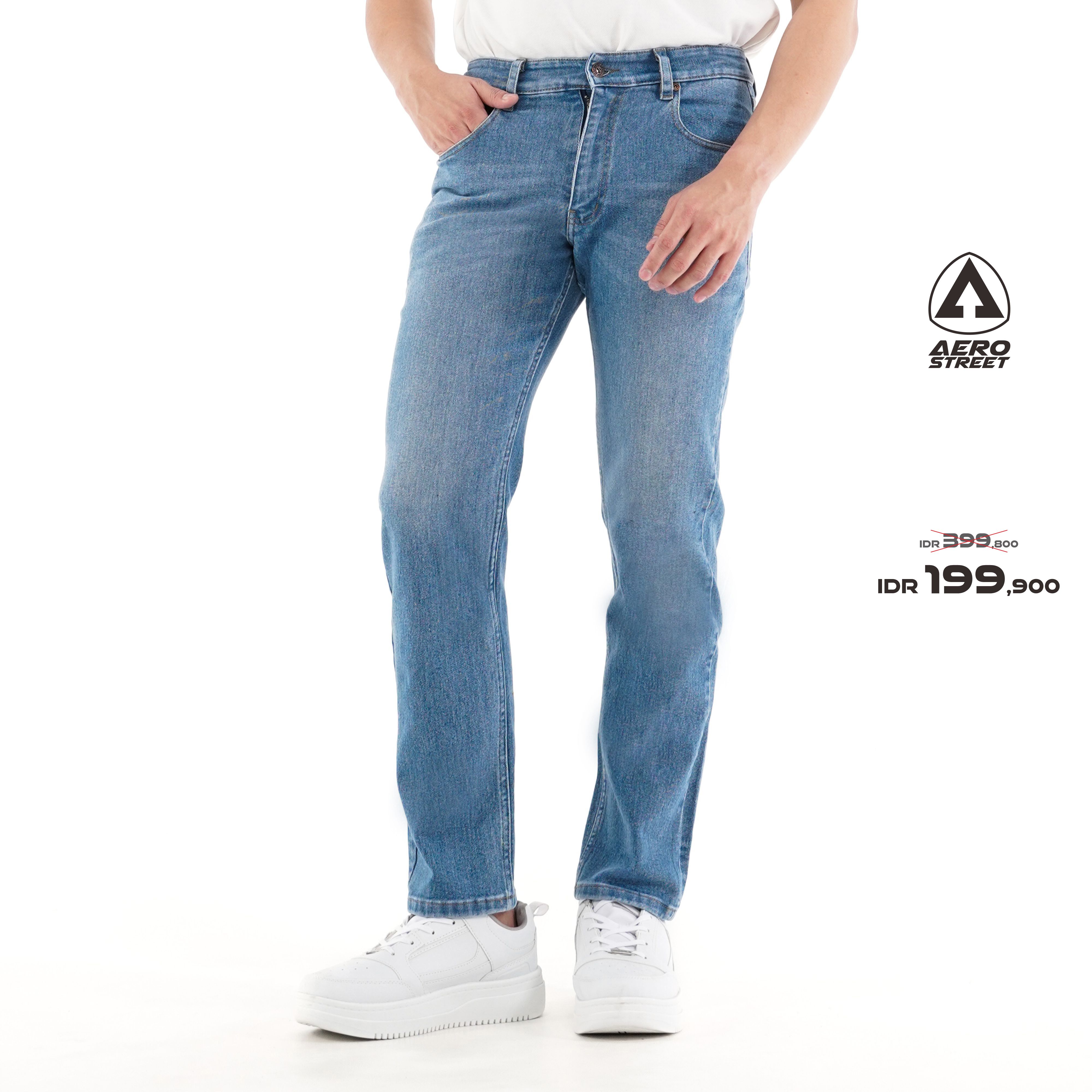 Jual Aerostreet Reguler Jeans Morgan Light Blue Man IF100 | Shopee ...