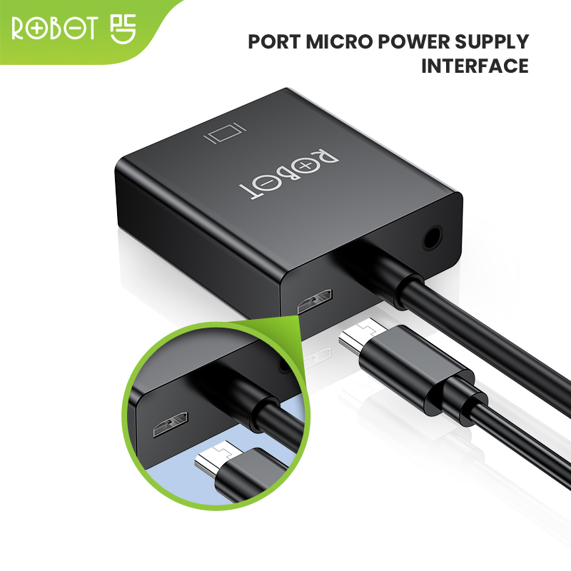 Jual ROBOT RHV20 HDMI TO VGA Adapter Laptop/PC 1080P (With Audio ...