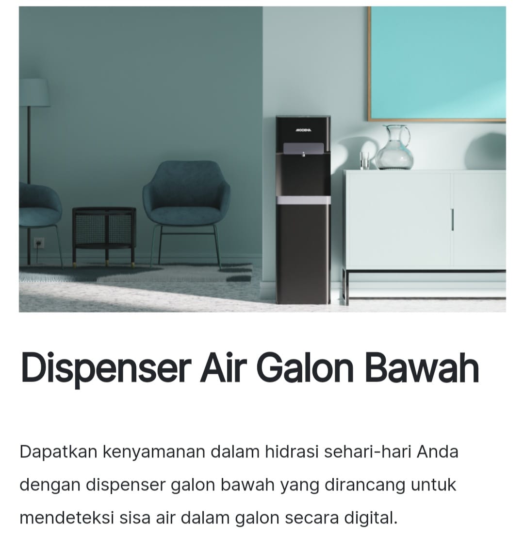 Jual MODENA DD1314BABK Dispenser Air Galon Bawah - Bottom Loading Panas ...