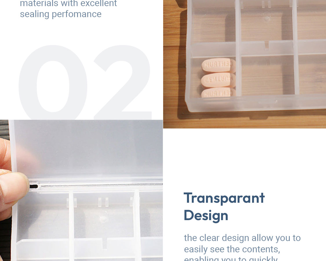 Jual Let Me Kotak Penyimpanan Obat Harian - Box Transparant Portable ...