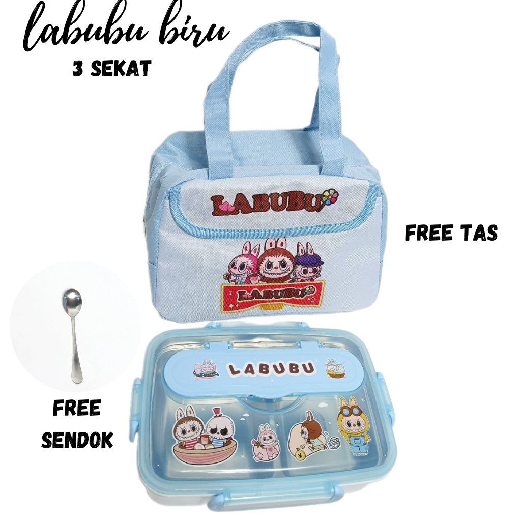 Jual Panda Home Lunch Box Stainless Labubu Kotak Bekal Anak Stainless Karakter Labubu Tempat ...