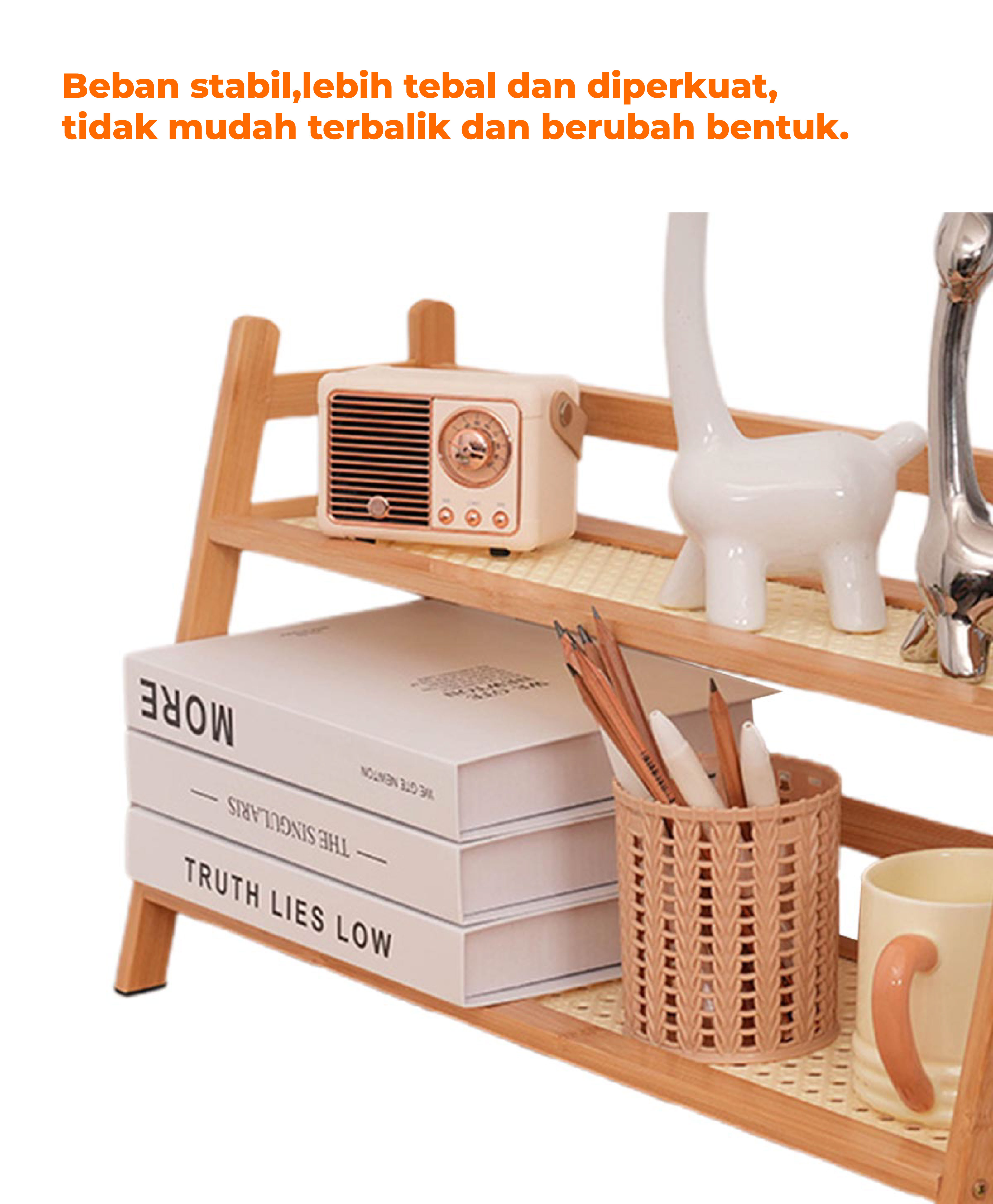 Jual Homedoki bambu - Rak Meja Kayu / Rak Susun Serbaguna / Rak Kayu ...
