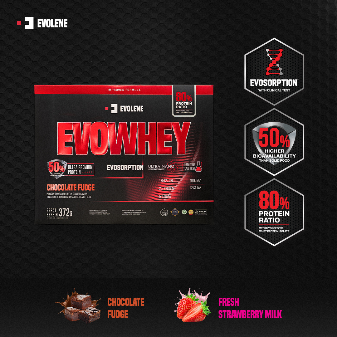Jual Evolene - EvoWhey Protein 12 Sachet/372gr - Suplemen Fitness ...