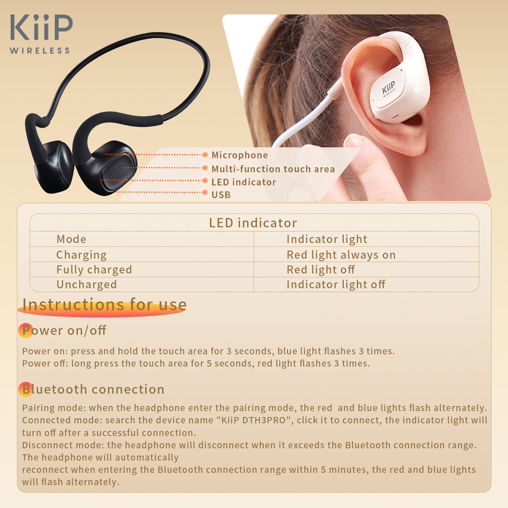 Jual Supernova x KiiP Wireless DTH3 Pro OWS Open Ear Wireless Earphone ...