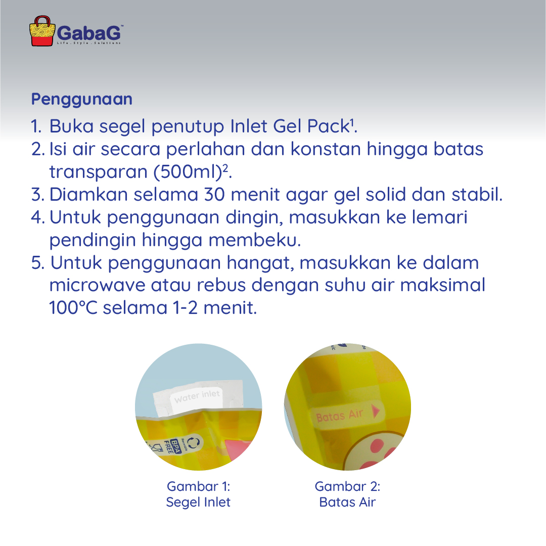 Jual GabaG - Hot/Ice Gel 500 gram Meow | Pendingin Asi | Ice gel Pack ...