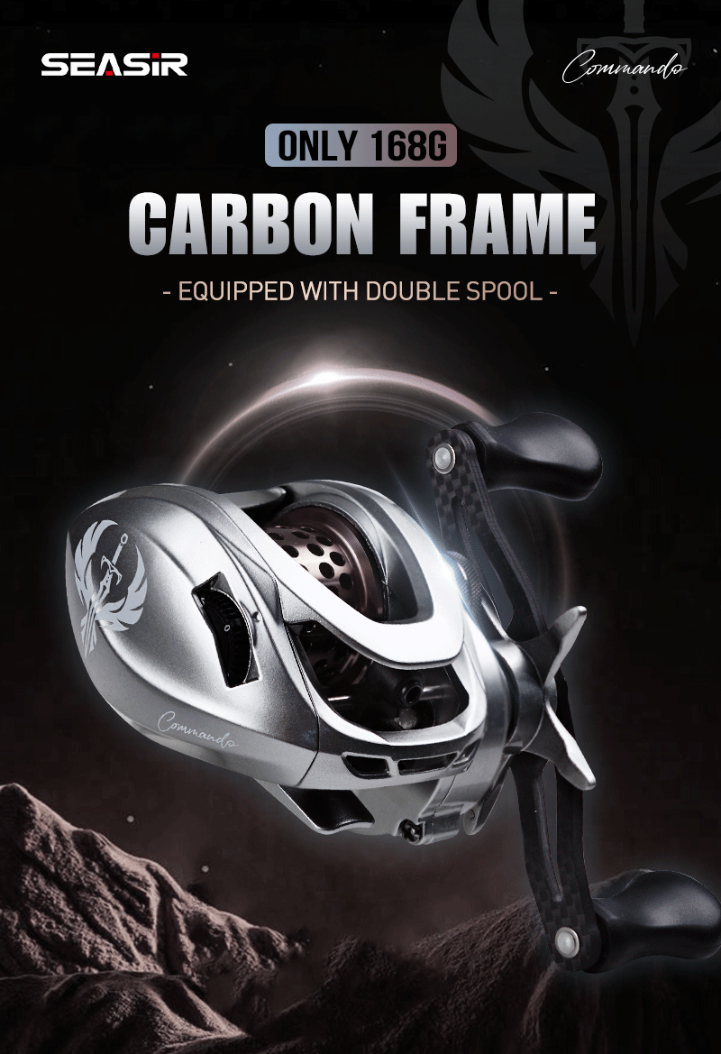 Jual [OFFICIAL] SEASIR COMMANDO MAX Reel BC, 2 Spool Reel Pancing Baitcasting BFS Aluminium ...