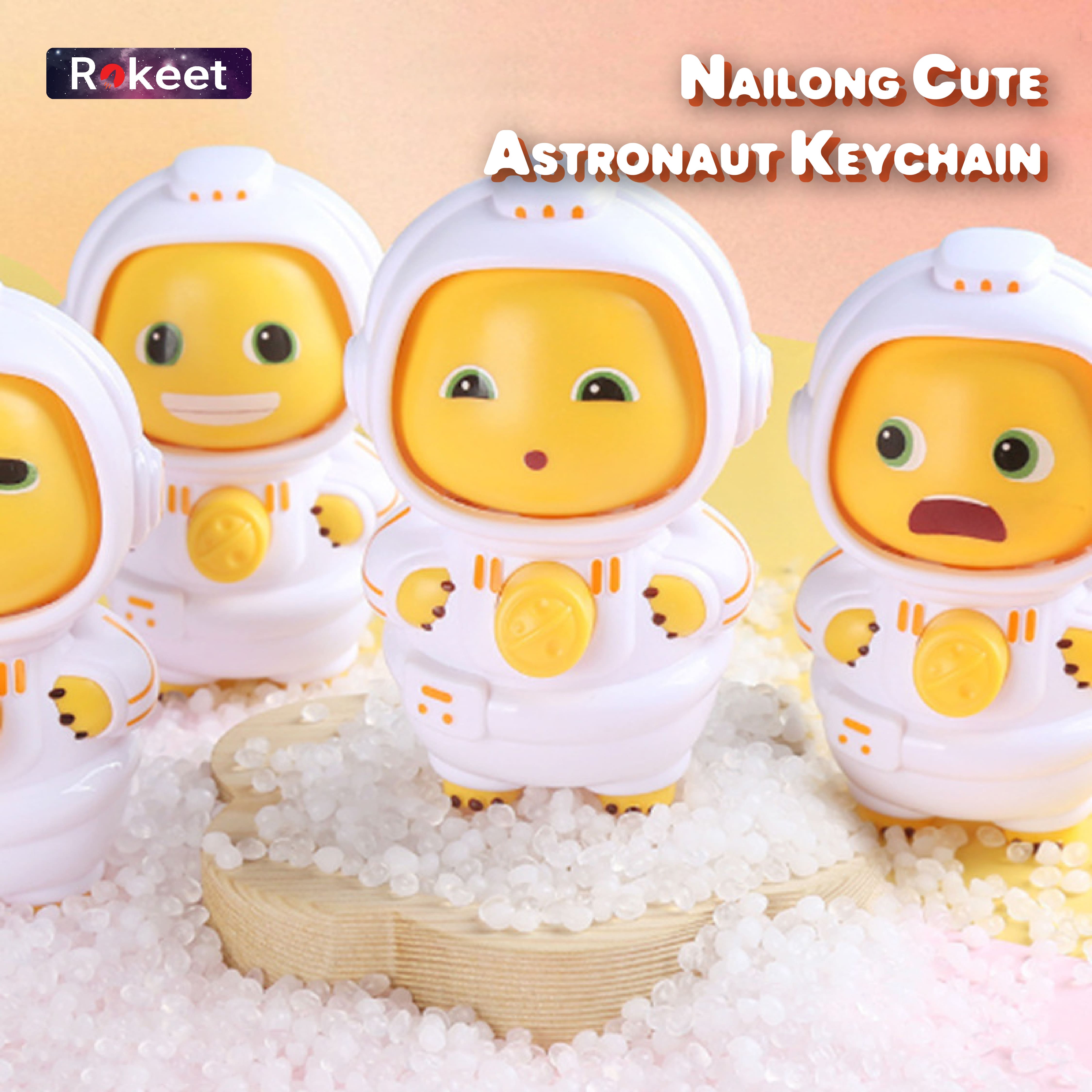 Jual Rokeet Gantungan Kunci Karakter Kartun Lucu Dino Kuning Nailong ...