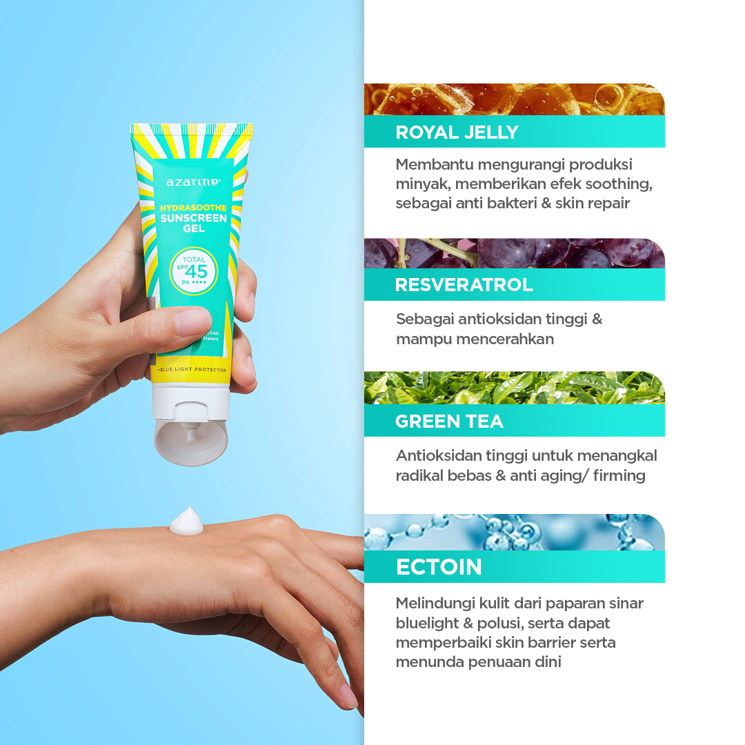 Jual [Twin Pack Gel] Azarine Hydrasoothe Sunscreen Gel SPF45 PA ...