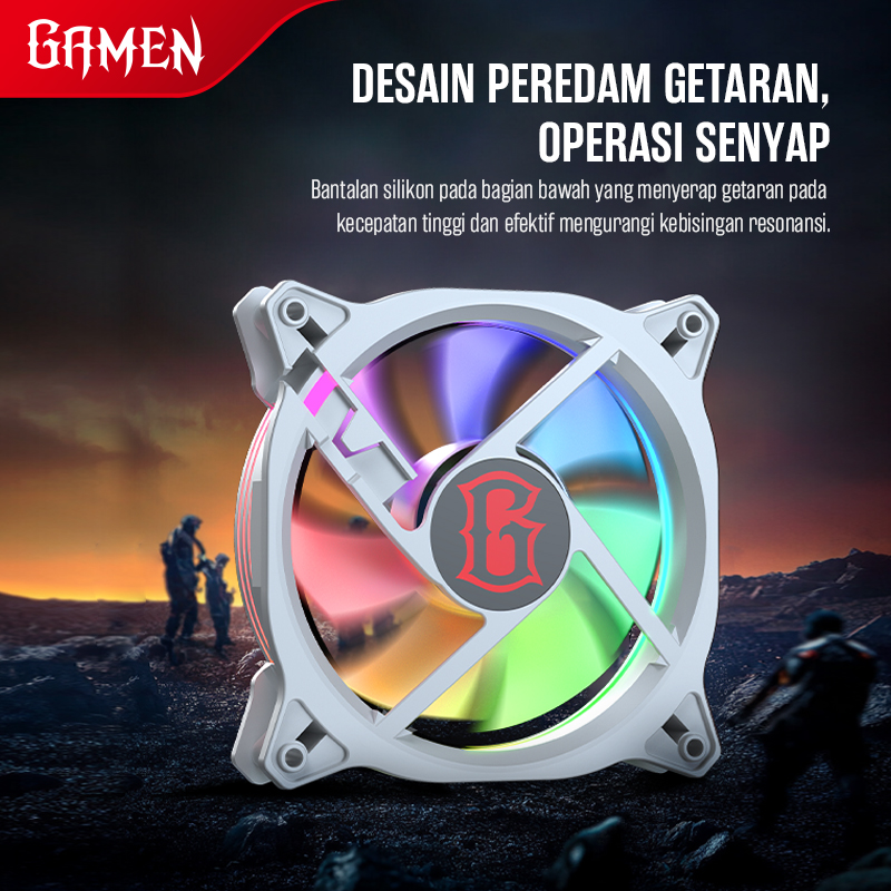 Jual GAMEN Gaming Fan CPU RGB High Speed 1000 RPM Ergonomic Fan ...
