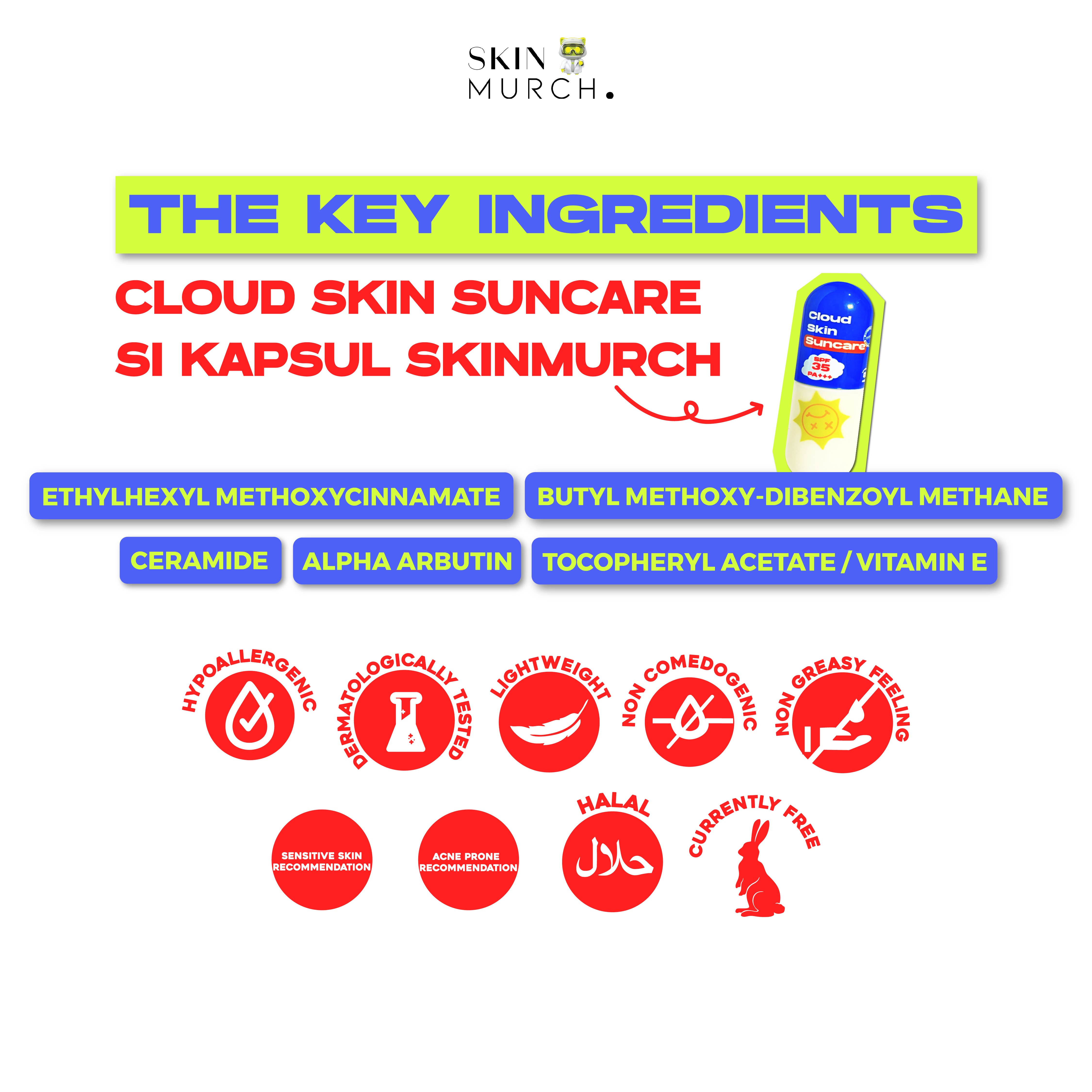 Jual SKINMURCH Cloud Skin Suncare Si Kapsul SPF 35 PA+++ [Sensitive ...