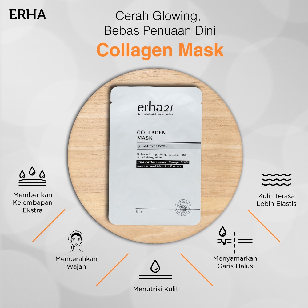 Jual ERHA Collagen Mask with Phytocollagen Orange Fruit Extract ...