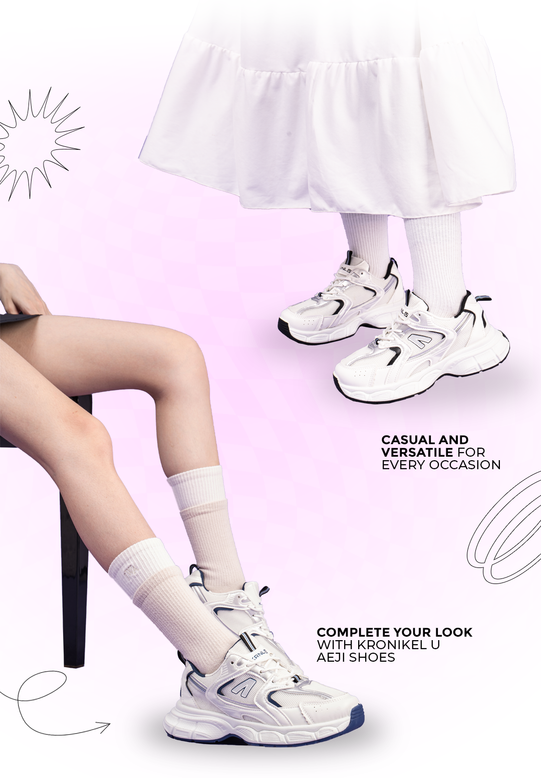 Jual KRONIKEL Aeji Sepatu Sekolah Sneakers Wanita Kets Kasual Sport ...
