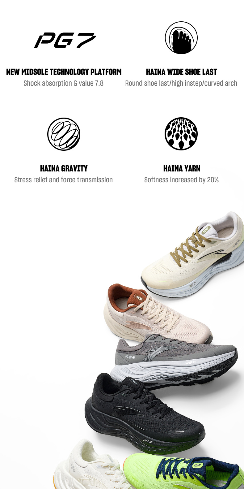 Jual ANTA Men PG 7 Travel Sepatu Lari Pria Sepatu Sneaker Pria Sepatu ...