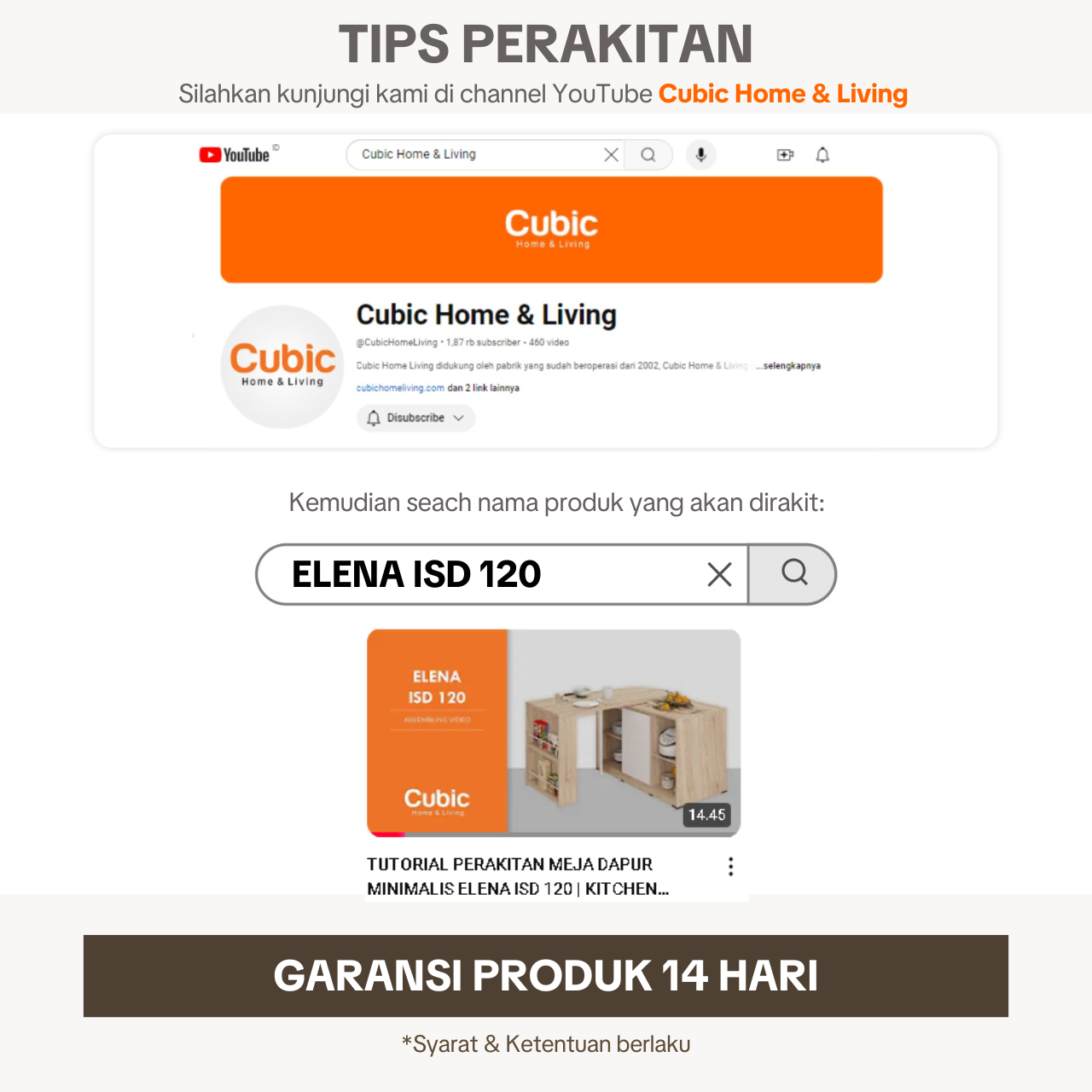 Jual Cubic Meja Dapur Minimalis / Kitchen Island / Meja Makan / ELENA ISD 120 | Shopee Indonesia