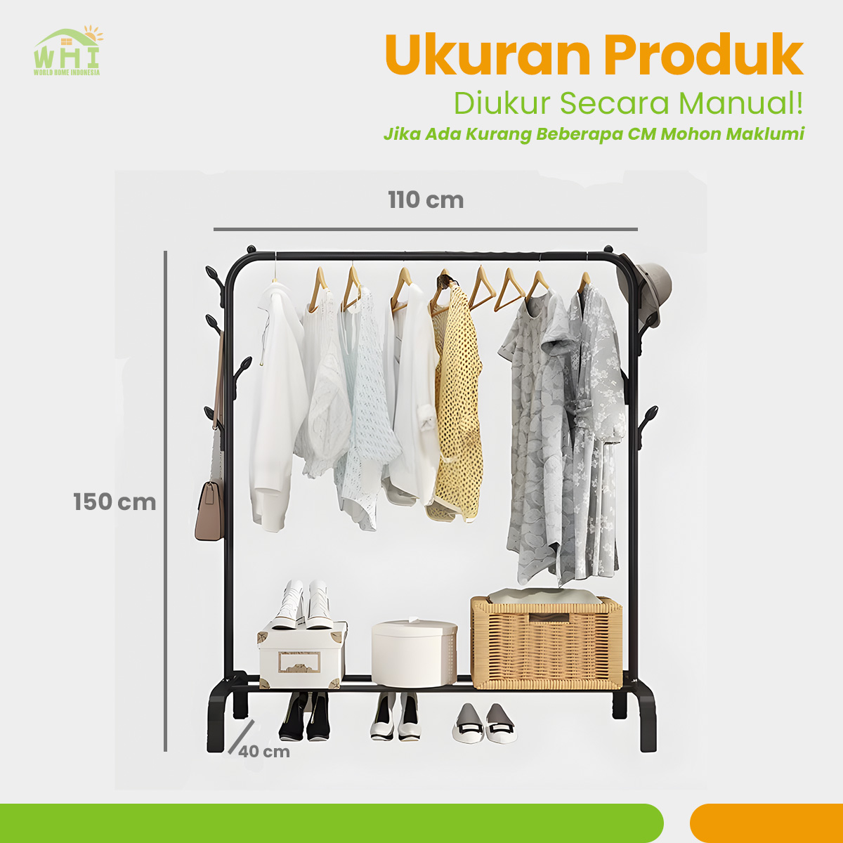 Jual World Home Stand Hanger Single Minimalis Desain Korea Stand Hanger ...