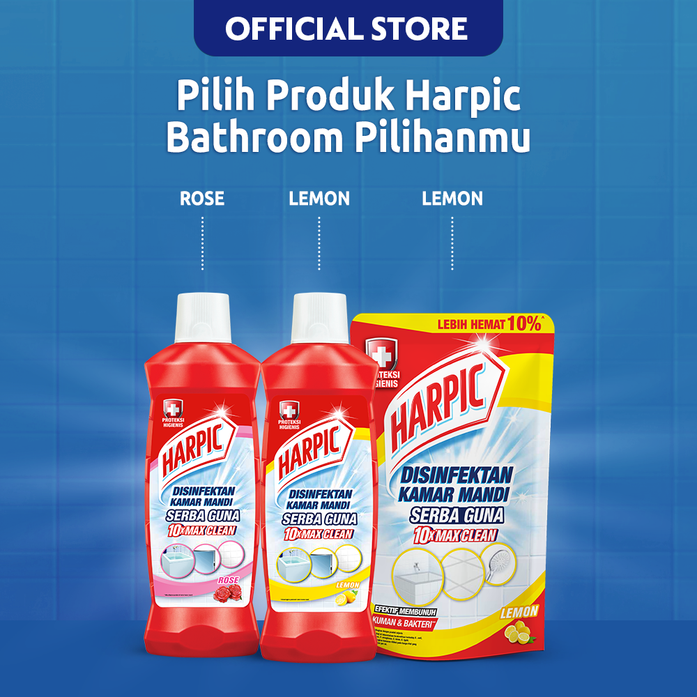 Jual Harpic Bathroom Lemon 450 ml Bottle - Pembersih Permukaan Kamar ...