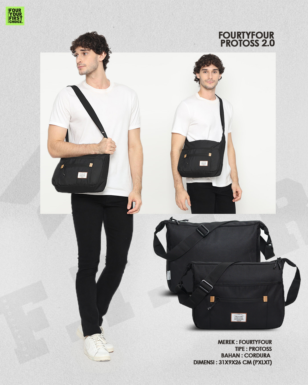 Jual Tas Selempang Pria FOURTYFOUR PROTOS - Slingbag Pria Premium ...