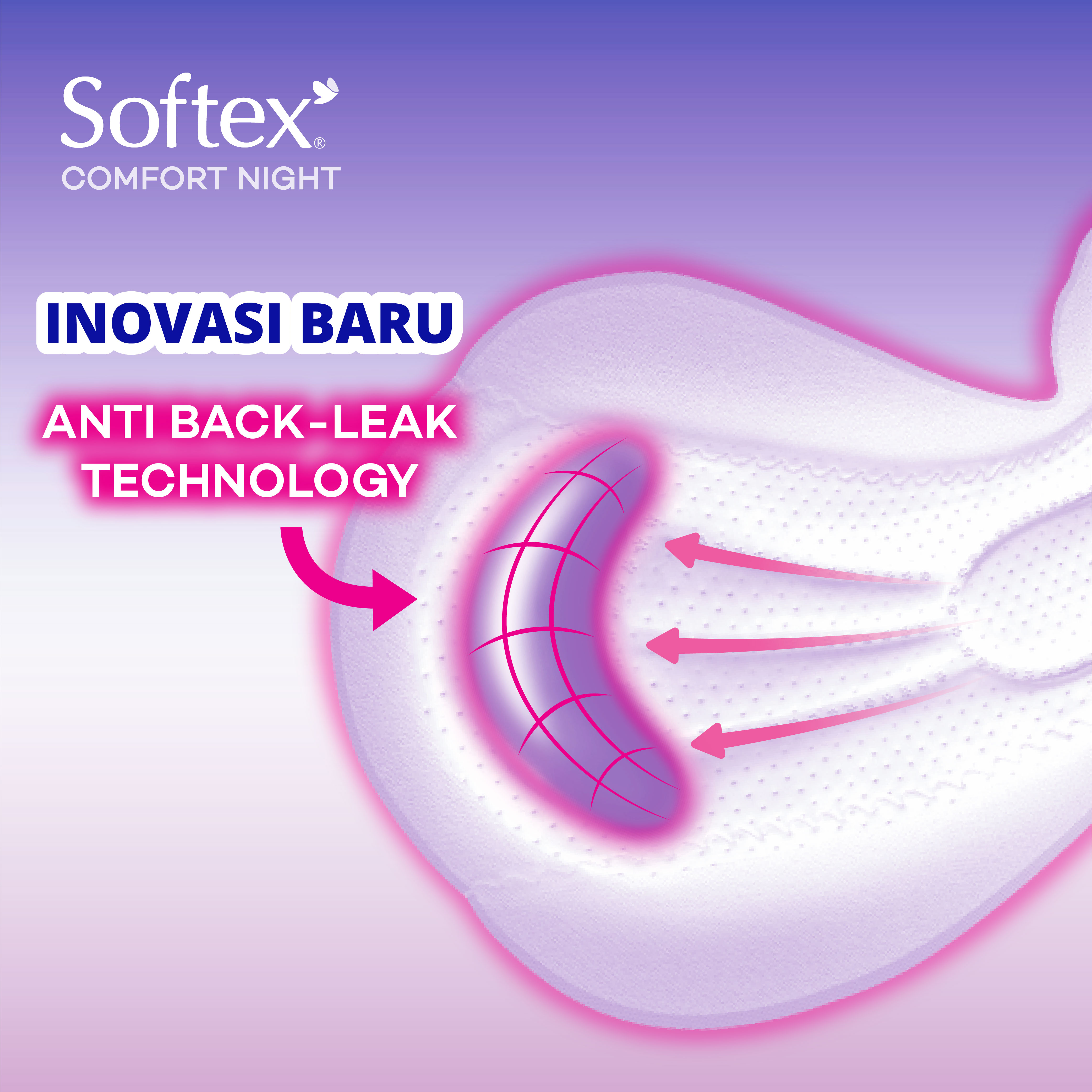 Jual Softex Comfort Night 29cm 18 pads - Pembalut Malam - Spesial Bulan Ungu | Shopee Indonesia
