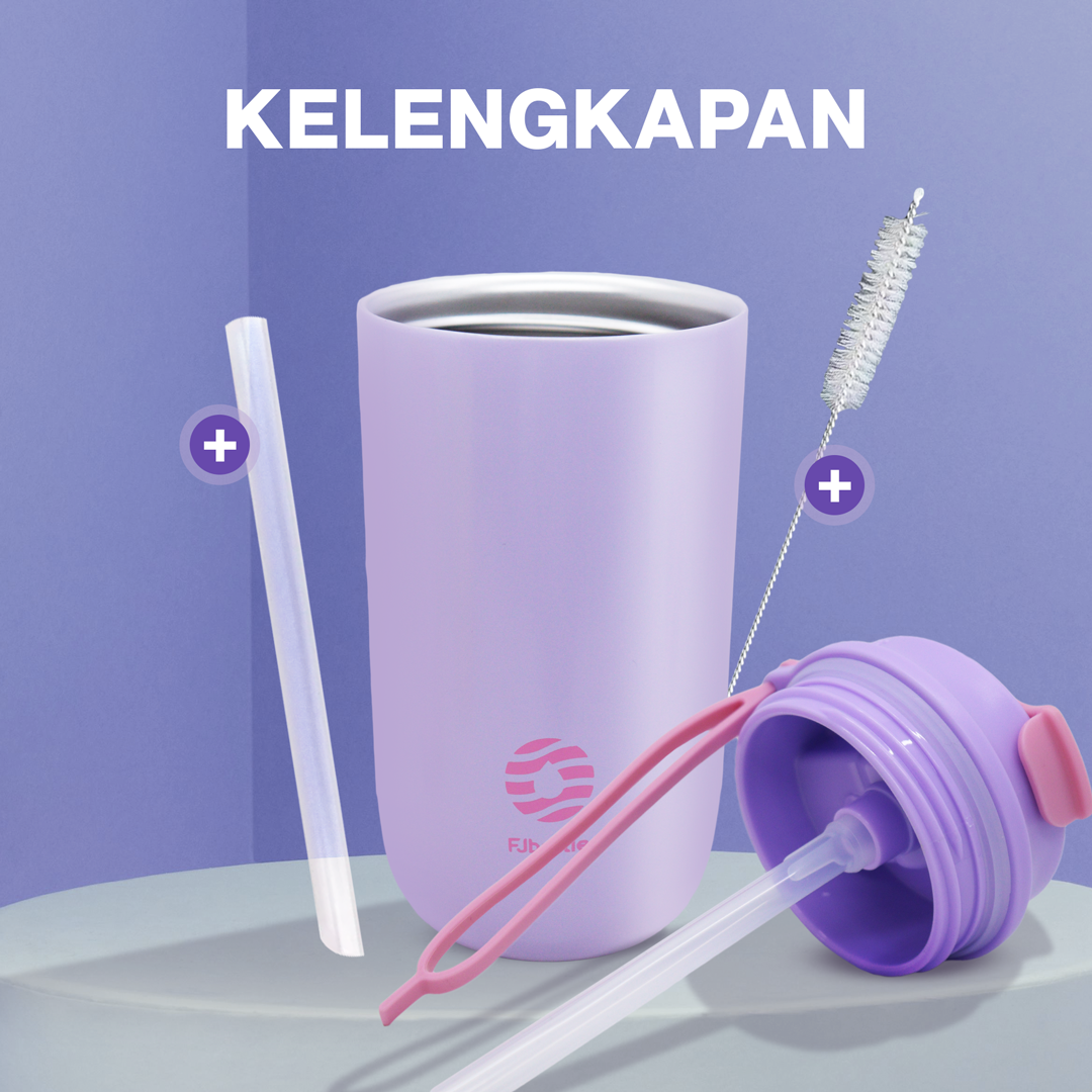 Jual FJBottle - SR2043 Botol Minum Tumbler 450ML Double Insulated Tutup 2in1 SUS 304 dengan ...