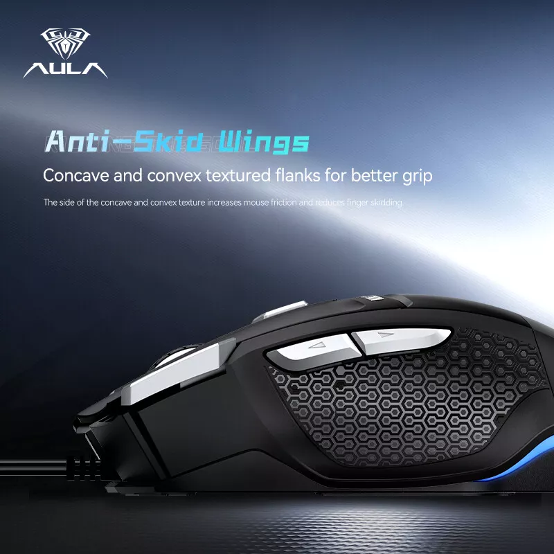 Jual AULA Mouse Gaming S12 Wired Professional Office Mouse RGB 4800DPI ...