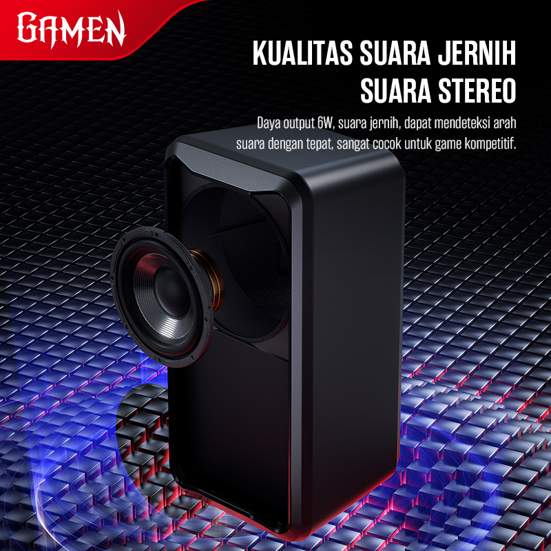 Jual GAMEN Speaker Bluetooth Super Bass PC Gaming Surround Sound GS7 7 RGB Mode Bluetooth 5.3 ...